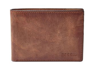 Fossil Brieftasche für Herren Derrick, 100% Leder Bifold braun 11 cm L x 1,5 cm B x 7,5 cm H ML3709200
