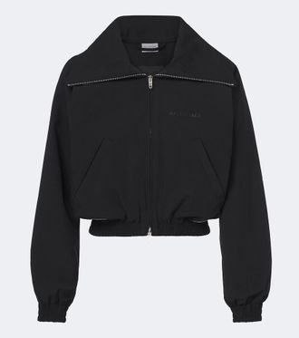 Balenciaga Veste blouson en coton m&eacute;lang&eacute;