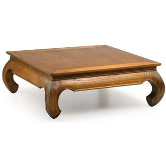 Les Tendances Table basse carr&eacute;e en bois massif de Mindy Kastar 100cm
