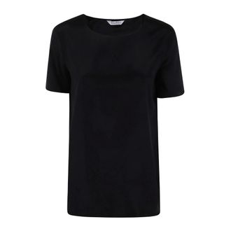 Max Mara Femme, Tops, Noir, Taille: 36 FR T-shirt &agrave; Manches Courtes et Col Rond