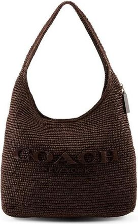 Coach Sac port&eacute; &eacute;paule en paille
