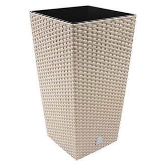 Prosperplast 91,5 -Liter -Zeit Pot mit Einsatz 40 x 40 x 75 cm in Mocca -Farbe