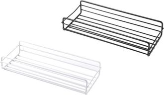 Soimiss 2 Stück Wandregal Badezimmer ohne Bohren Wasserfestes Stabiles Aufbewahrungsregal für Bad und Küche Multifunktional Platzsparend Einfache Montage Schw