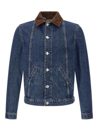 Brunello Cucinelli Blouson En Cuir - Bleu