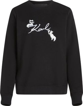 Karl Lagerfeld sweat Ikon Signature Choupette - Noir