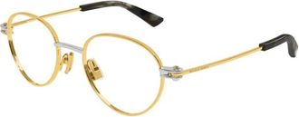 Bottega Veneta unisex, Accessoires, Jaune, Taille: 50 MM Round Metal Optical Frame