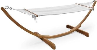Sweeek Hamac en bois - Hamaca - Hamac 317x100cm avec toile en coton