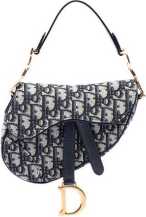 Dior Pre-owned Toile sacs-dior - Femme - Pre-owned - Bleu - Taille: ONE Size