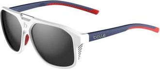Bolle Arcadia, White Blue Red Matte, TNS Gun, Large, Sunglasses, Unisex, Adult