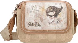 Anekke Memories Umh&auml;ngetasche mit ovalem Revers, einzigartiges und funktionales Design, 3 F&auml;cher und verstellbarer Schulterriemen, Ma&szlig;e: 25 x 18 x 8 cm, Mehr