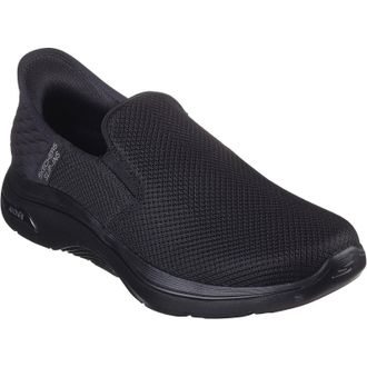 Skechers GO WALK Arch Fit 2.0 Textil Herren Schwarz Weit-Fit Sneakers