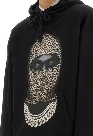 Ih Nom Uh Nit Leopard Mask Print Sweatshirt - Black