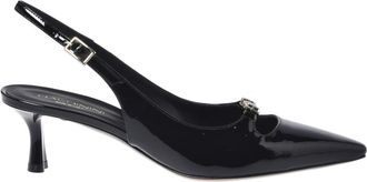 Baldinini Femme, Chaussures, Noir, Taille: 38 EU Escarpin Slingback en cuir verni