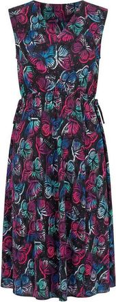 Angel Of Style Midikleid Plissee-Midikleid &auml;rmellos Muster