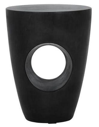 Safavieh Modern Keramik Outdoor-Akzenttisch, Schwarz