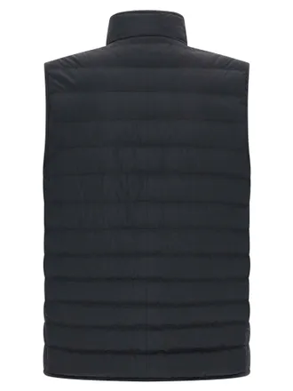 Brunello Cucinelli Quilted Techno Fabric Vest - Black