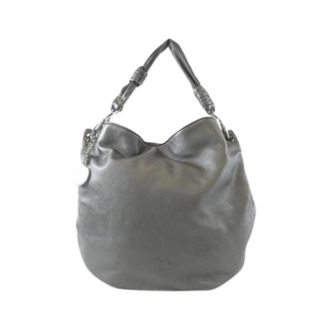Loewe Pre-owned Metallic Leather Shoulder Bag - - Pre-owned - Damen - Grau - ONE SIZE