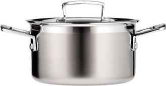 LE CREUSET Le Creuset Bratentopf aus 3-ply Edelstahl, &Oslash; 20 cm, F&uuml;r alle Herdarten inkl. Induktion geeignet, Silber, 96200720001000