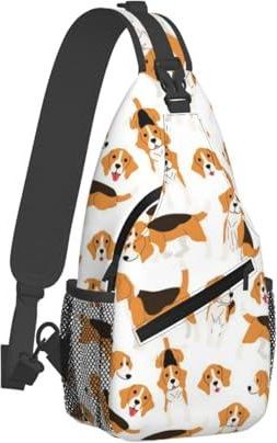 Generic Sacoche Homme Bandouliere Chien L&eacute;ger Sac De Poitrine Durable Sac &agrave; Dos Militaire pour Camping &eacute;cole Voyage