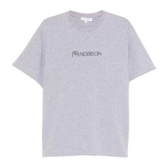 J.W.Anderson Logo Stickerei T-Shirt - - Tops - Damen - Grau - S