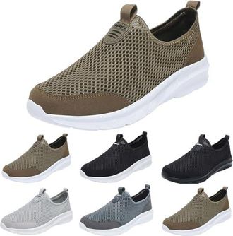 Generic Chaussures de loisirs pour homme - Sans lacets - Chaussures de course sportives - Chaussures de sport pour homme - En maille - Apparence - Baskets res