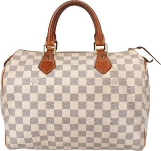 Louis Vuitton Crossbody Bags - Louis Vuitton Damier Azur Monogram Speedy 30 Handb - Gr. unisize - in Wei&szlig; - f&uuml;r Damen