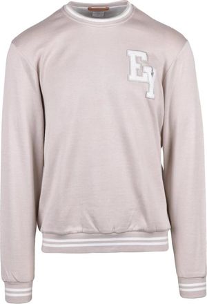 Eleventy Homme, Sweatshirts et sweats &agrave; capuche, Beige, Taille: 2XL SweaT-shirt ras du cou