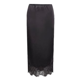 Alysi Femme, Jupes, Noir, Taille: 38 FR Jupe Midi