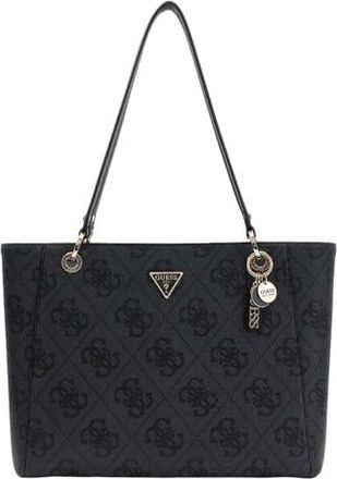 Guess sac &agrave; &eacute;paule sac shopper Noelle II Tote Bag Coal Logo gris fonc&eacute;