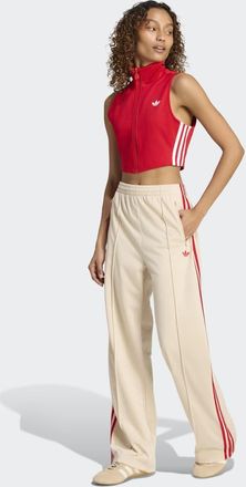 adidas Originals Firebird - Pantalon de jogging ample - Lin cristal/rouge &eacute;carlate-Neutre