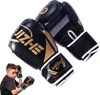 Generic Kinder-Boxhandschuhe | Fighter Boxhandschuhe aus PU-Leder, 6 oz/8 oz Trainings-Boxhandschuhe f&uuml;r M&auml;dchen und Jungen, die das Kickboxteam bek&auml;mpfen
