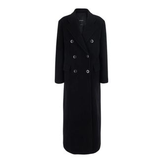 Pinko Double-Breasted Coat - - Coats - Damen - Schwarzk - M