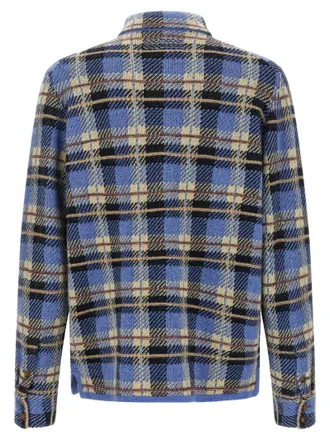 Guest In Residence Plaid Cashmere Shirt - Blue