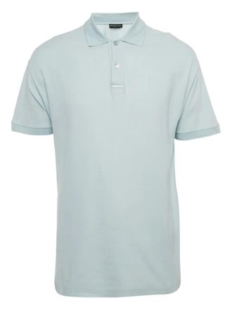 Balenciaga polo en coton &agrave; imprim&eacute; Europe - Bleu