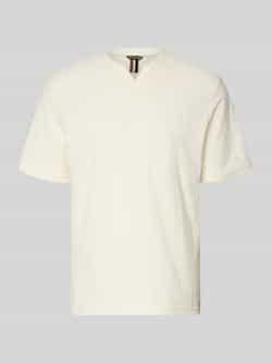 Antony Morato T-Shirt mit Strukturmuster und V-Ausschnitt