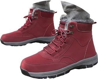 Generic Bottes dhiver pour femme - Bottes de neige imperméables pour femme - Chaussures dhiver thermiques décontractées avec doublure en fourrure - Chaussures