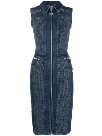 Diesel robe zipp&eacute;e en jean - Bleu