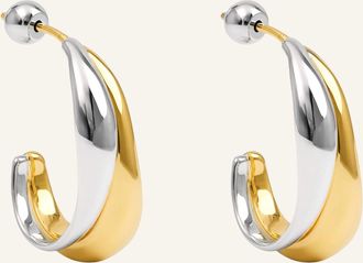 Pompidou Ohrringe Chubby Duo Two Tone Hoops By Glambou gold