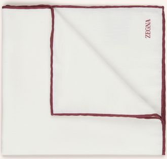 Ermenegildo Zegna Zegna Einstecktuch weiss