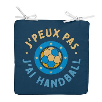 Fabulous Stuhlkissen, quadratisch, Blau, 40 x 40 cm, Motiv: JPeux Pas JAi Handball France Sport