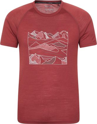 Mountain Warehouse Quest Thermo-Top f&uuml;r Herren (Burgunderrot)