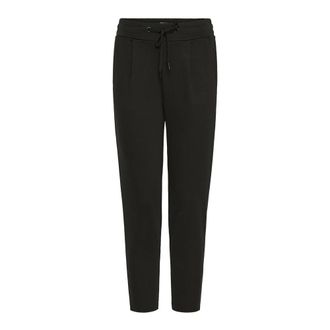 Ichi Ichi, Femme, Pantalons, Noir, Taille: 36 FR Pantalon Noir Court à Taille Élastique