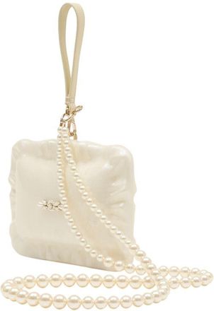 Simone Rocha Womens Pearl-Chain Crossbody Bag Ivory