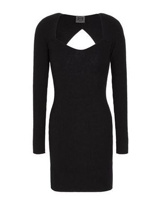 8 by YOOX RIB-KNIT HEART NECK MINI DRESS