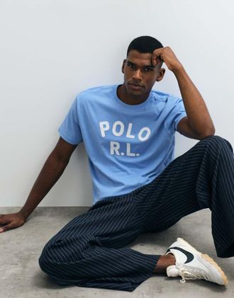 Polo Ralph Lauren t-shirt coupe classique avec logo script bleu