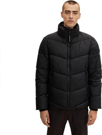Tom Tailor Herren Puffer Jacke mit Stehkragen 1032482, 29999 - Black, XXL