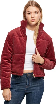 Urban Classics Ladies Corduroy Puffer Jacket Burgundy 4XL