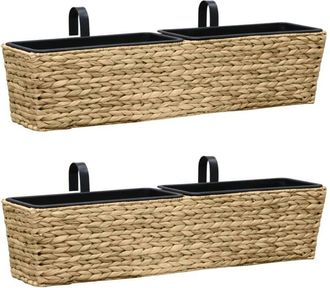 vidaXL Jardinières 2 pcs Jacinthe deau Vidaxl
