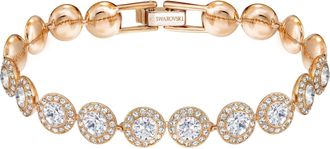 Swarovski Una Angelic Armband, Rund, Weiss, Roségold-Legierungsschicht