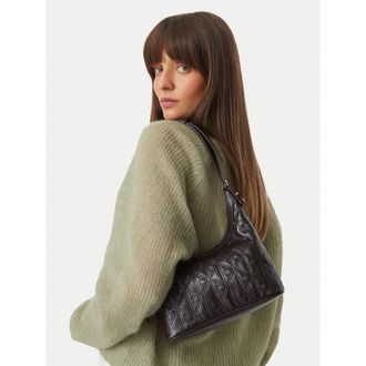Calvin Klein Handtasche Calvin Klein Emblem Aop Debossed Shoulder Bag LV04F3874G Braun
